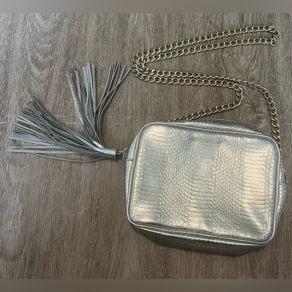 Victoria's Secret | Bags | Victorias Secret Silver Crossbody Purse ...
